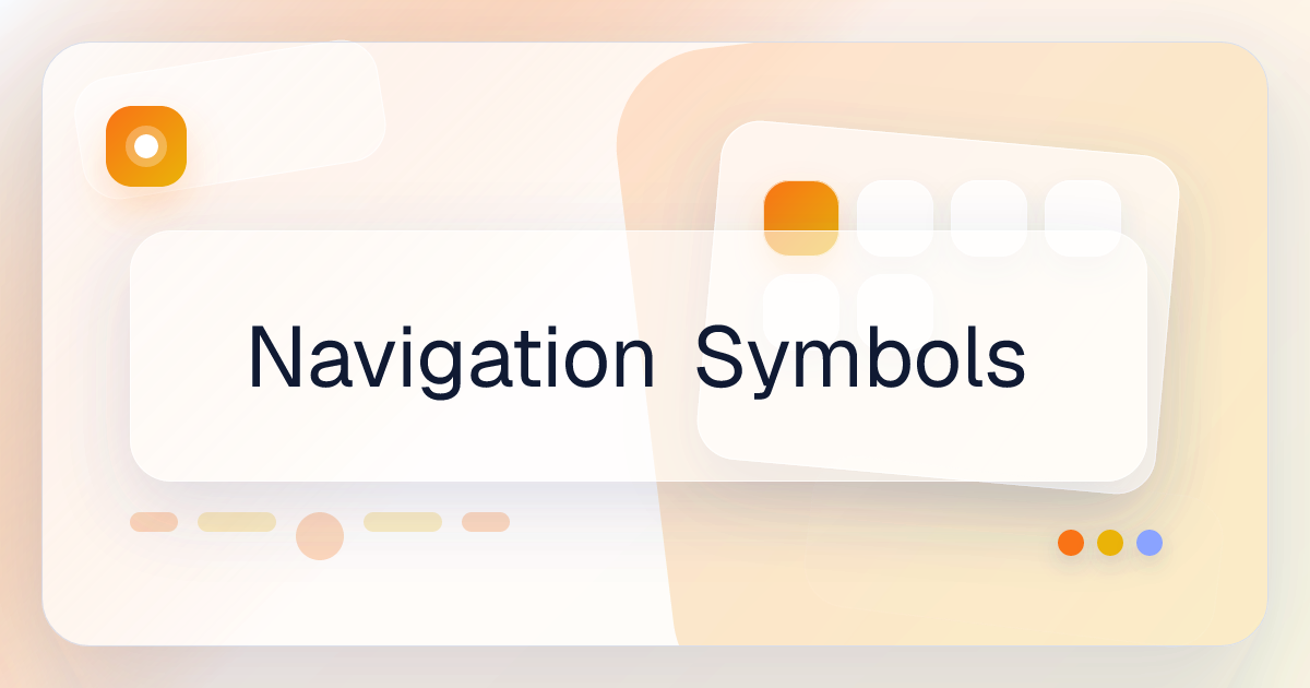Navigation Symbols | FancyFonts