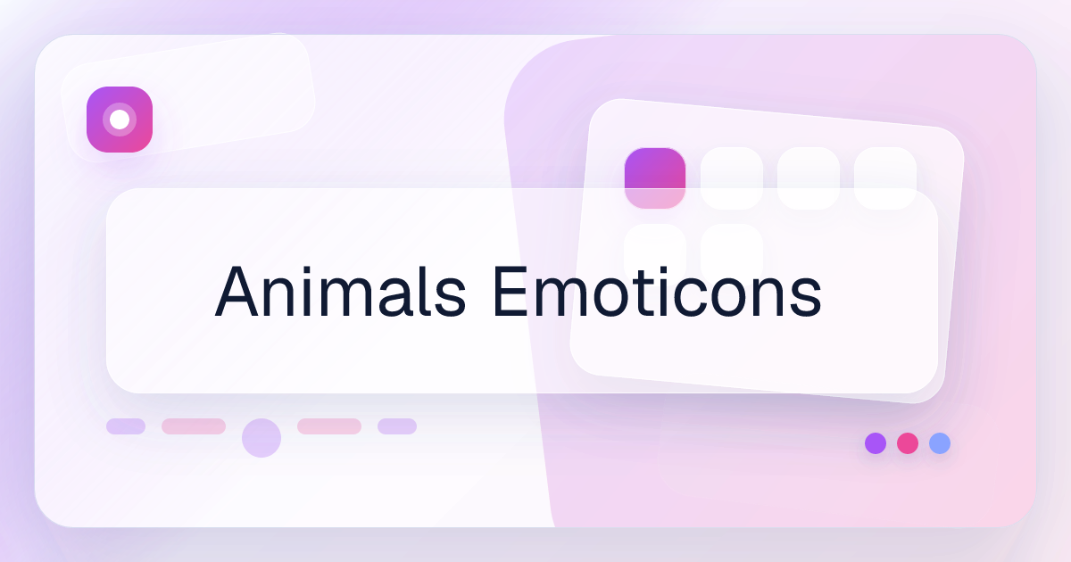 Animals Emoticons | FancyFonts