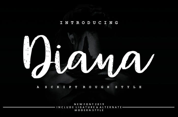 Diana Rough Script Font