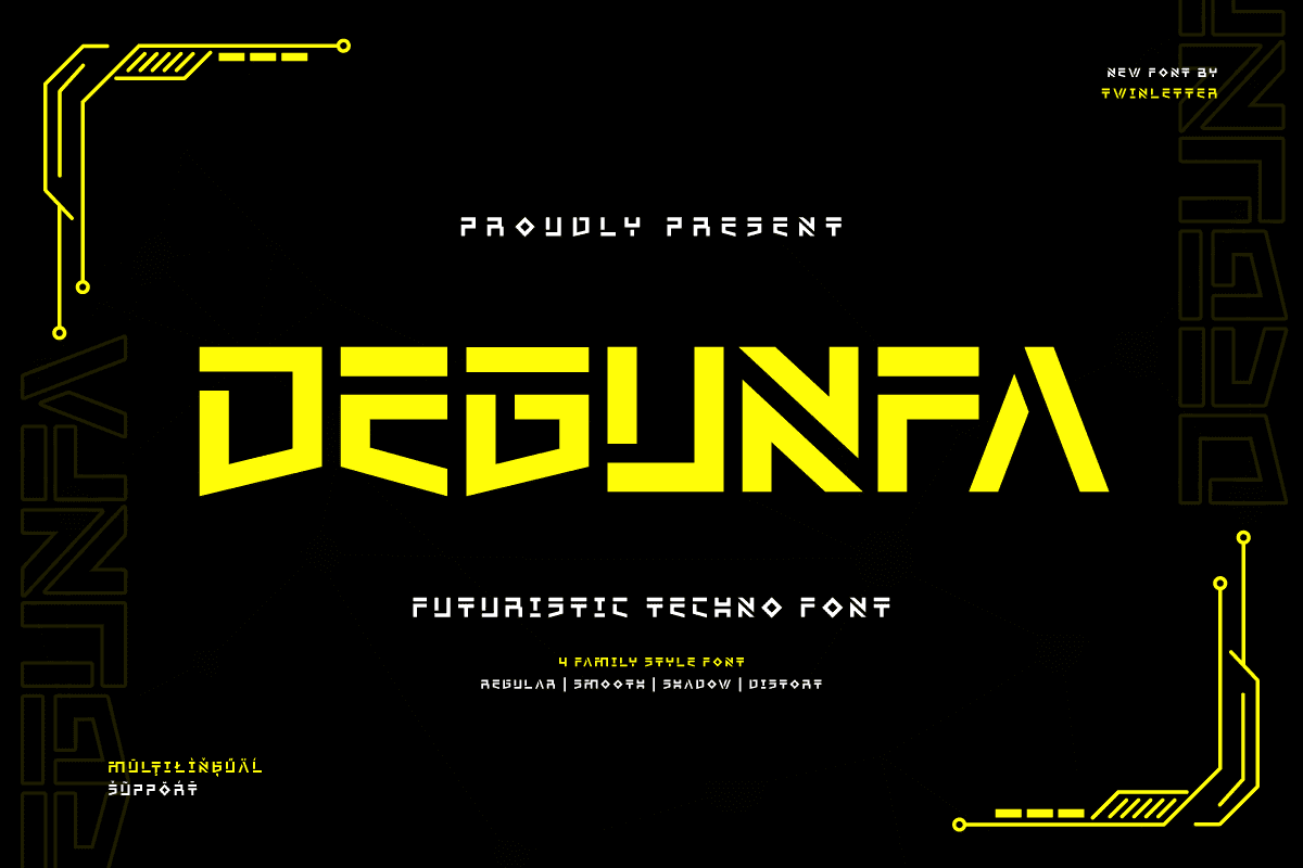 Degunfa Futuristic Tech Font