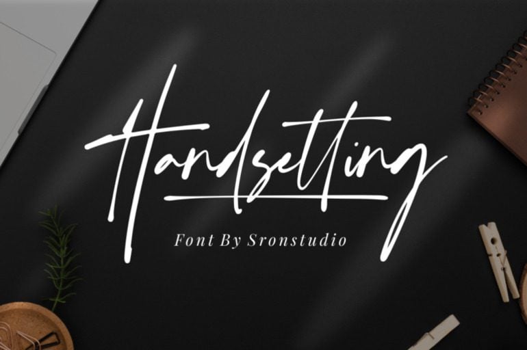 Handsetting Font Free Download - Fancy Fonts