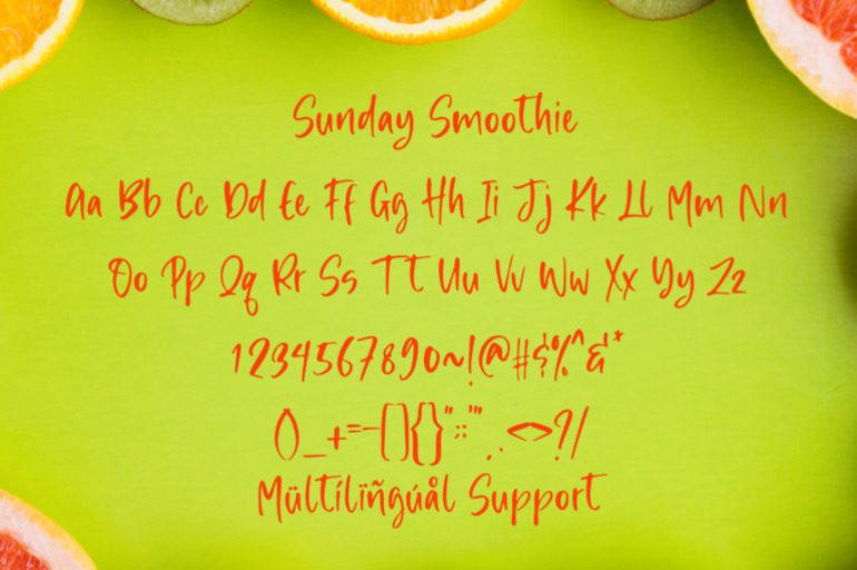 Sunday Smoothie Font