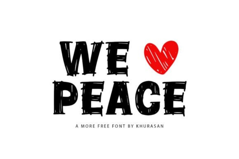 We Love Peace Font